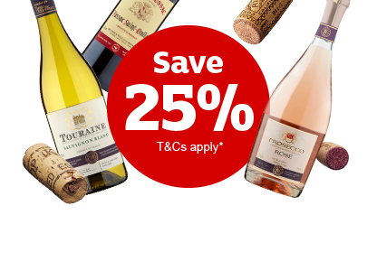 Wine 25 off sainsburys store
